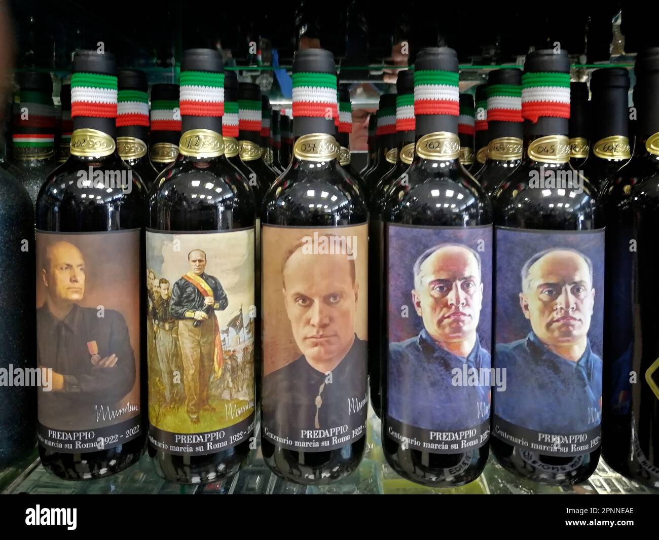 Italy, Emilia Romagna, Predappio, souvenir shop Stock Photo - Alamy