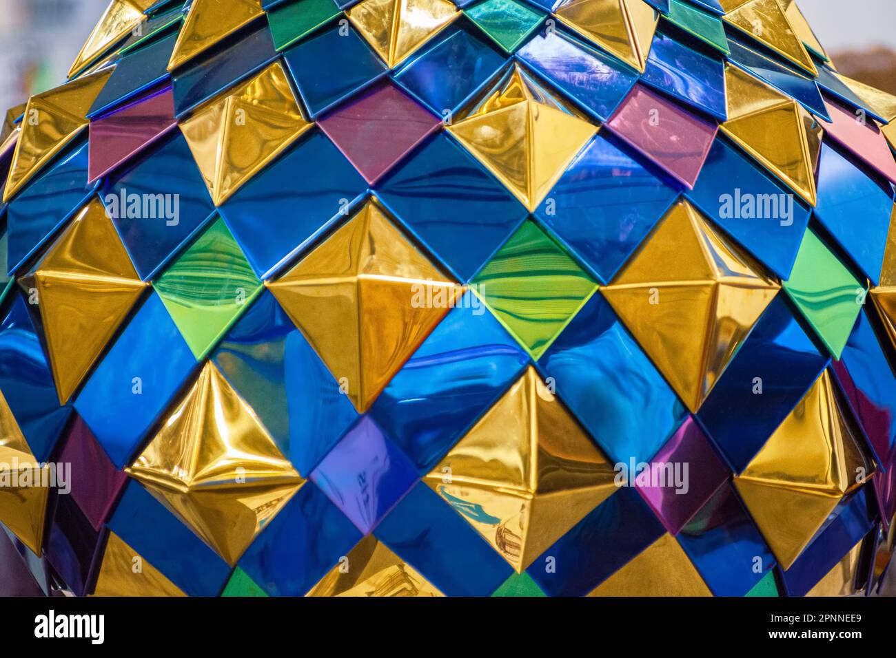 Metallic shiny multicolored dome for church Stock Photo - Alamy