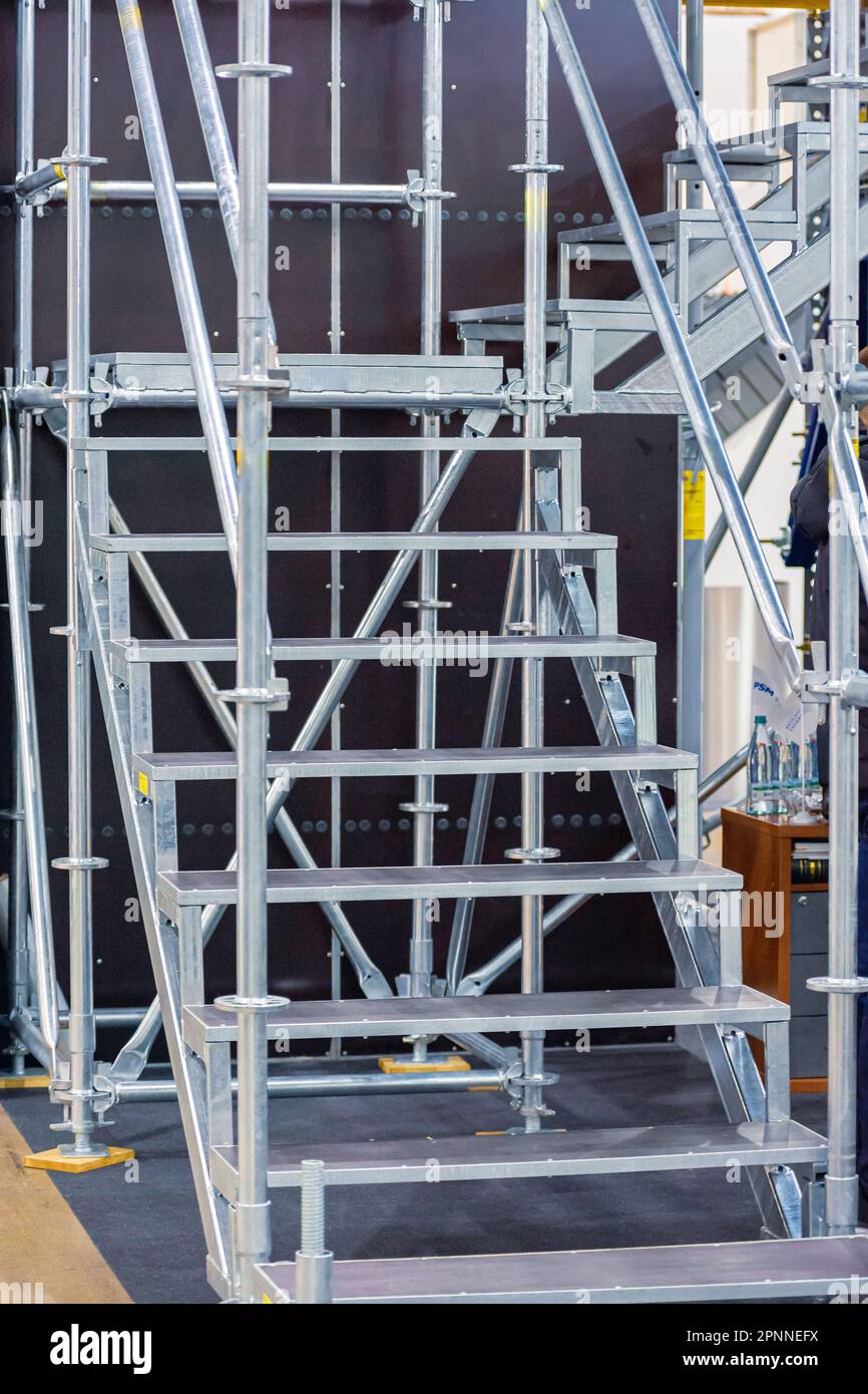 Wedge scaffolding. Support frame system Stock Photo - Alamy