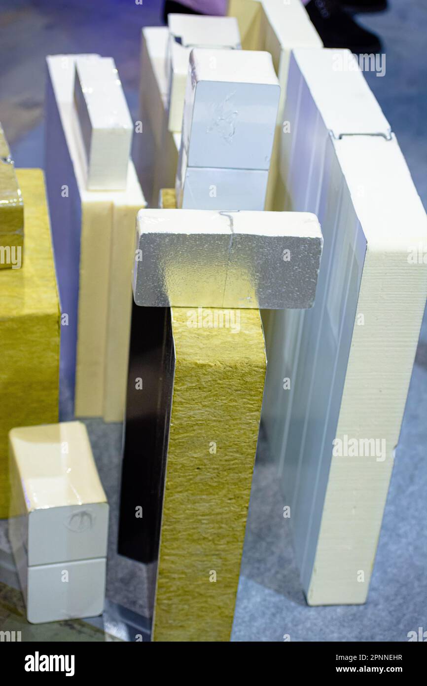 Insulation for roofs. Construction foam for building insulation Stock ...