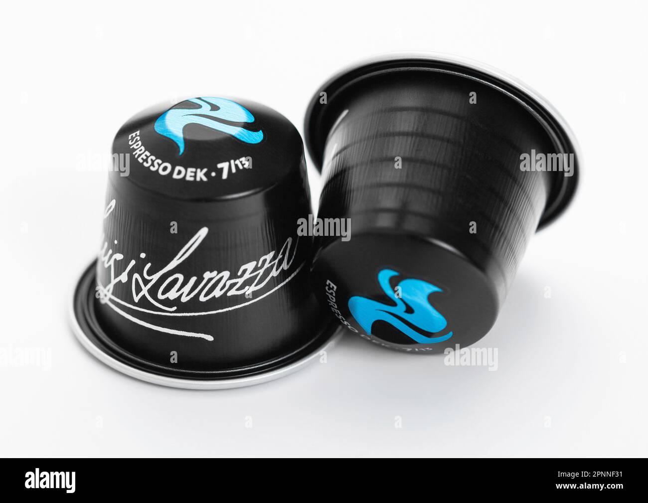 LONDON, UK - NOVEMBER 23, 2022: Espresso coffee capsules by Lavazza for ...