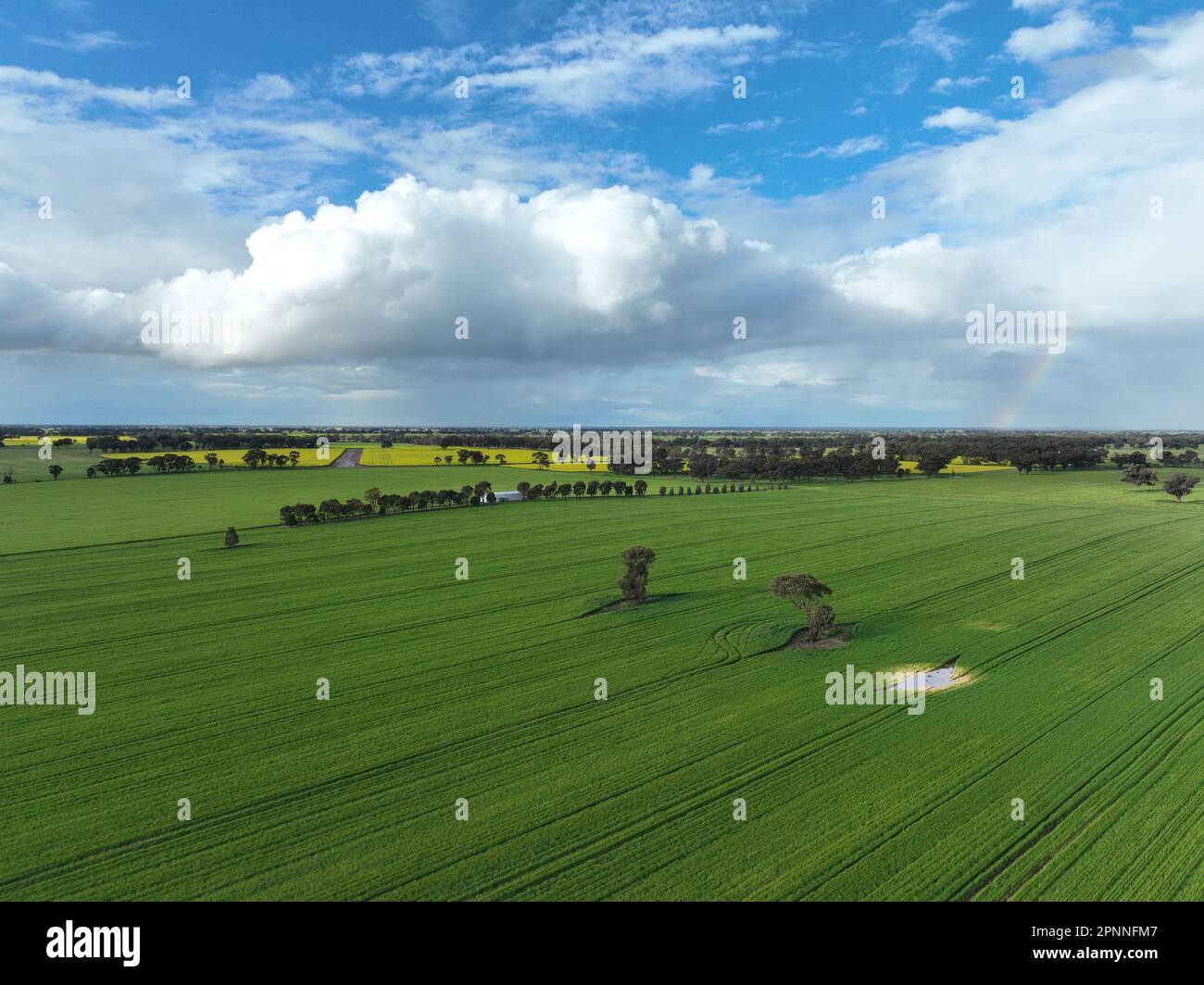 Aerial view of the Victorian countryside in Australia in 2022 Stock ...