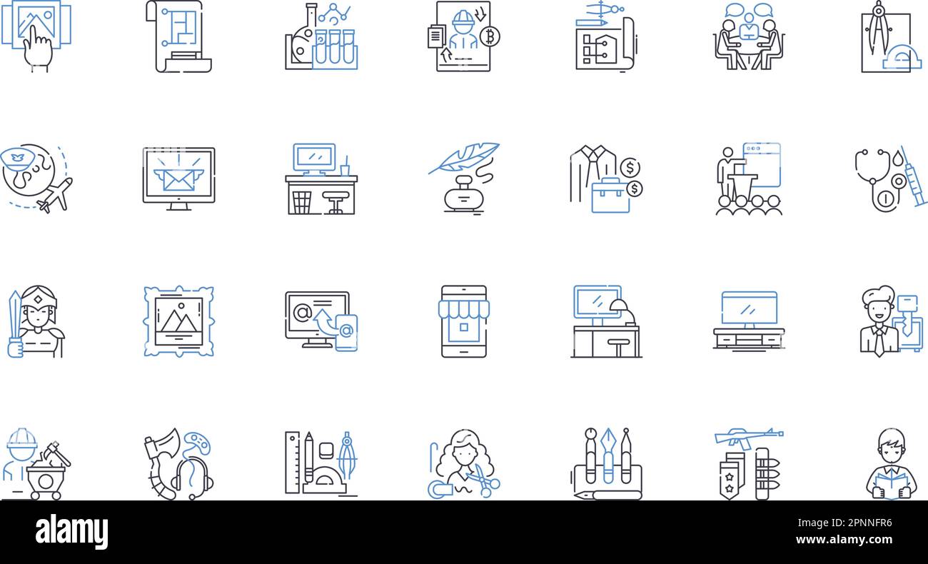 Outsourced line icons collection. Efficiency, Cost-effective ...