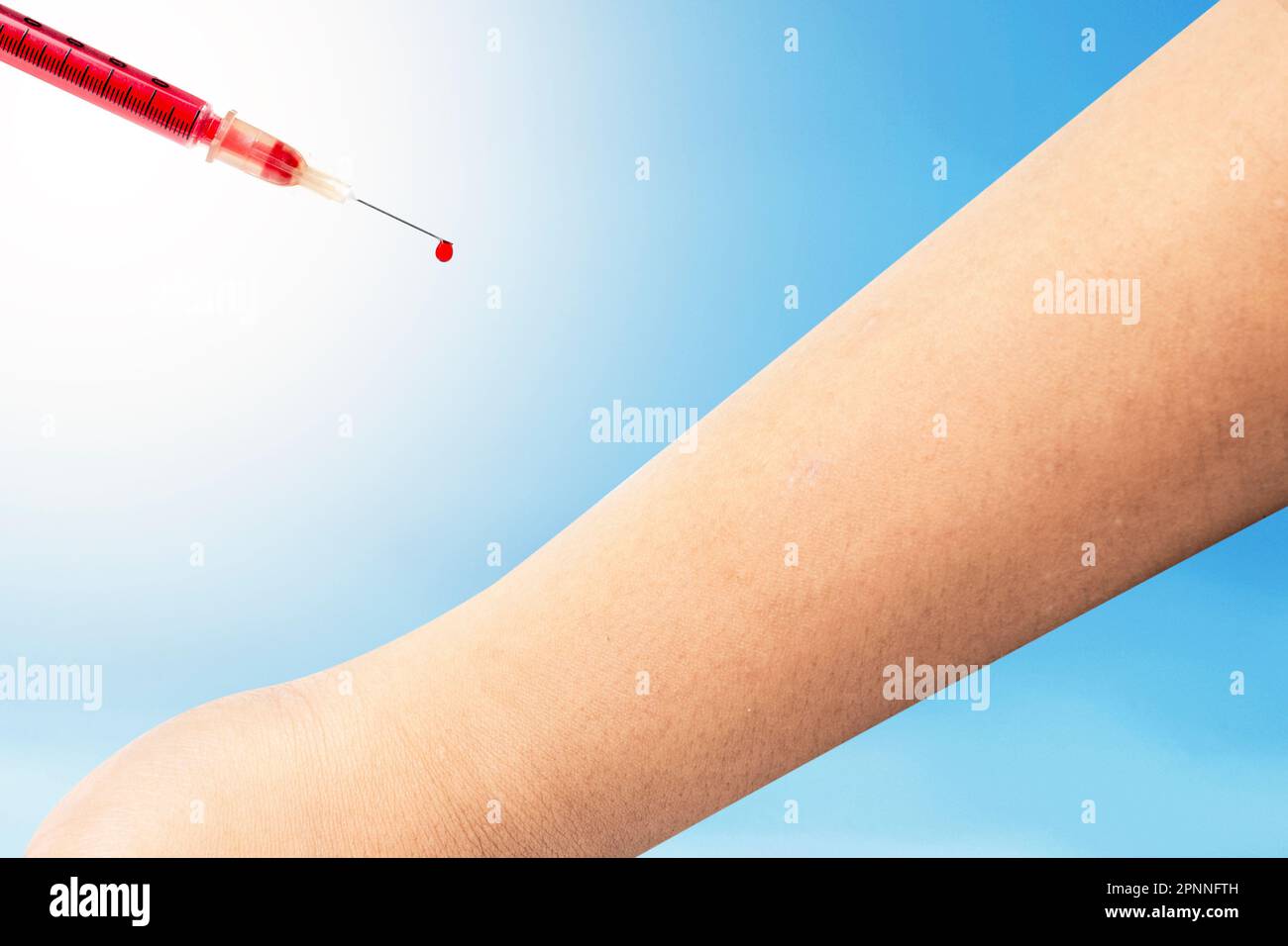 Human hand giving red blood drop. World blood donor day concept Stock ...