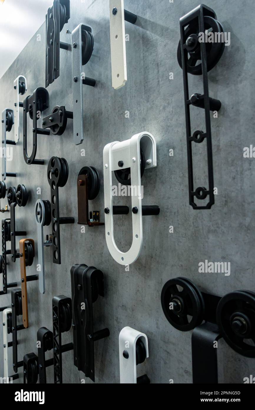 Accessories of sliding system in LOFT style. Designer sliding system ...