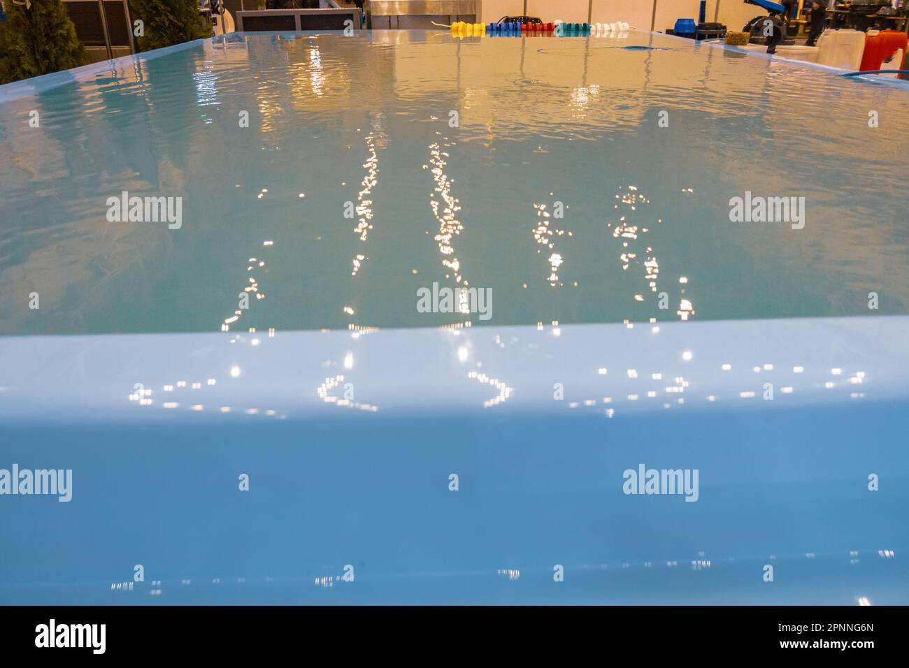 Swimming pool filled with water Stock Photo - Alamy