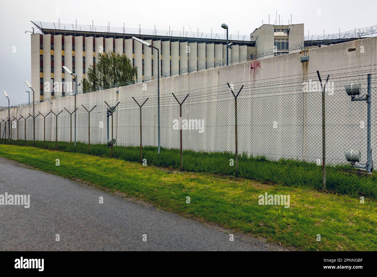 Stammheim Prison, exterior view, prison, Stuttgart, Baden-Wuerttemberg ...