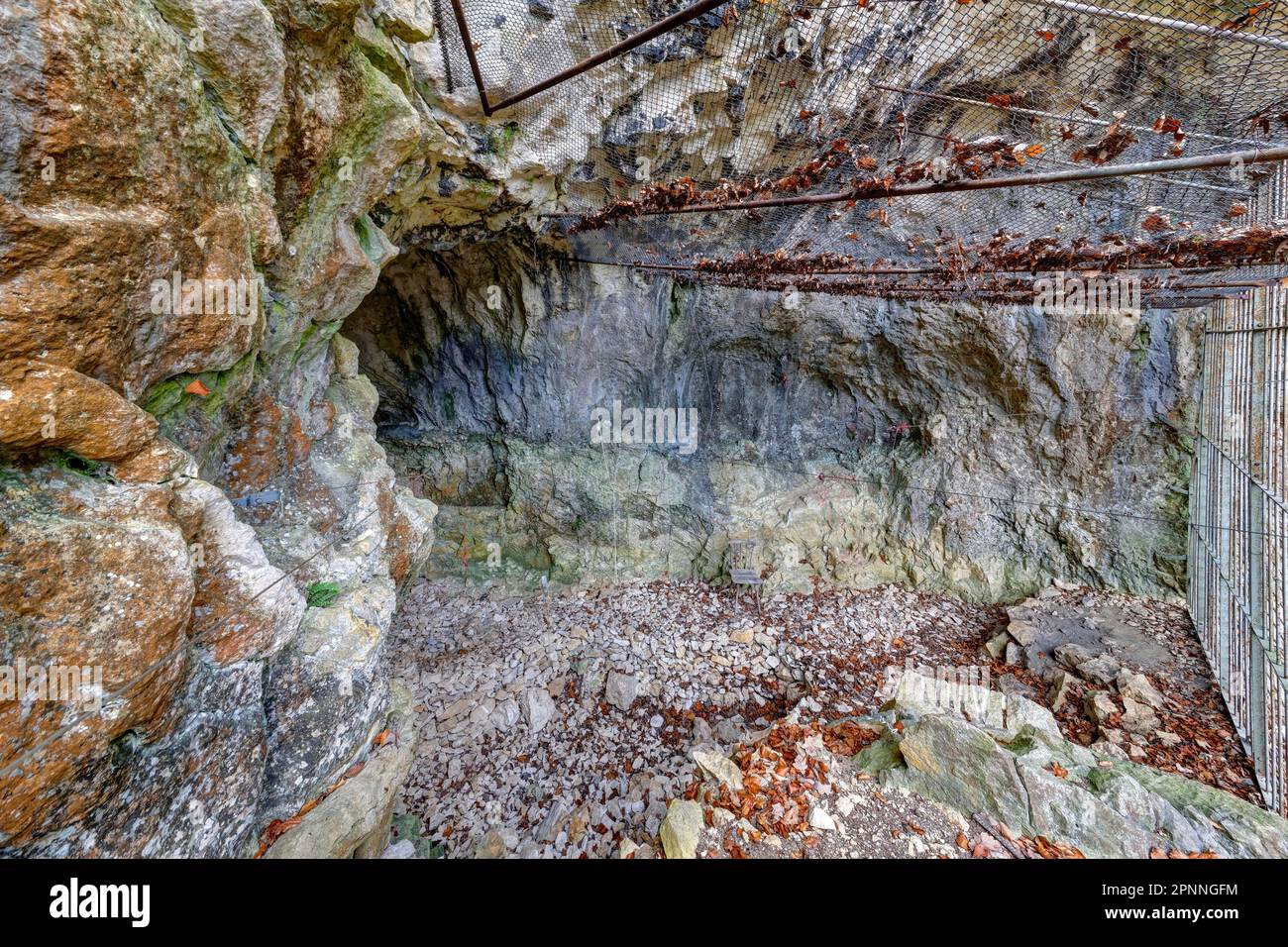 Eiszeithoehle Geissenkloesterle in the Achtal valley, site of important ...