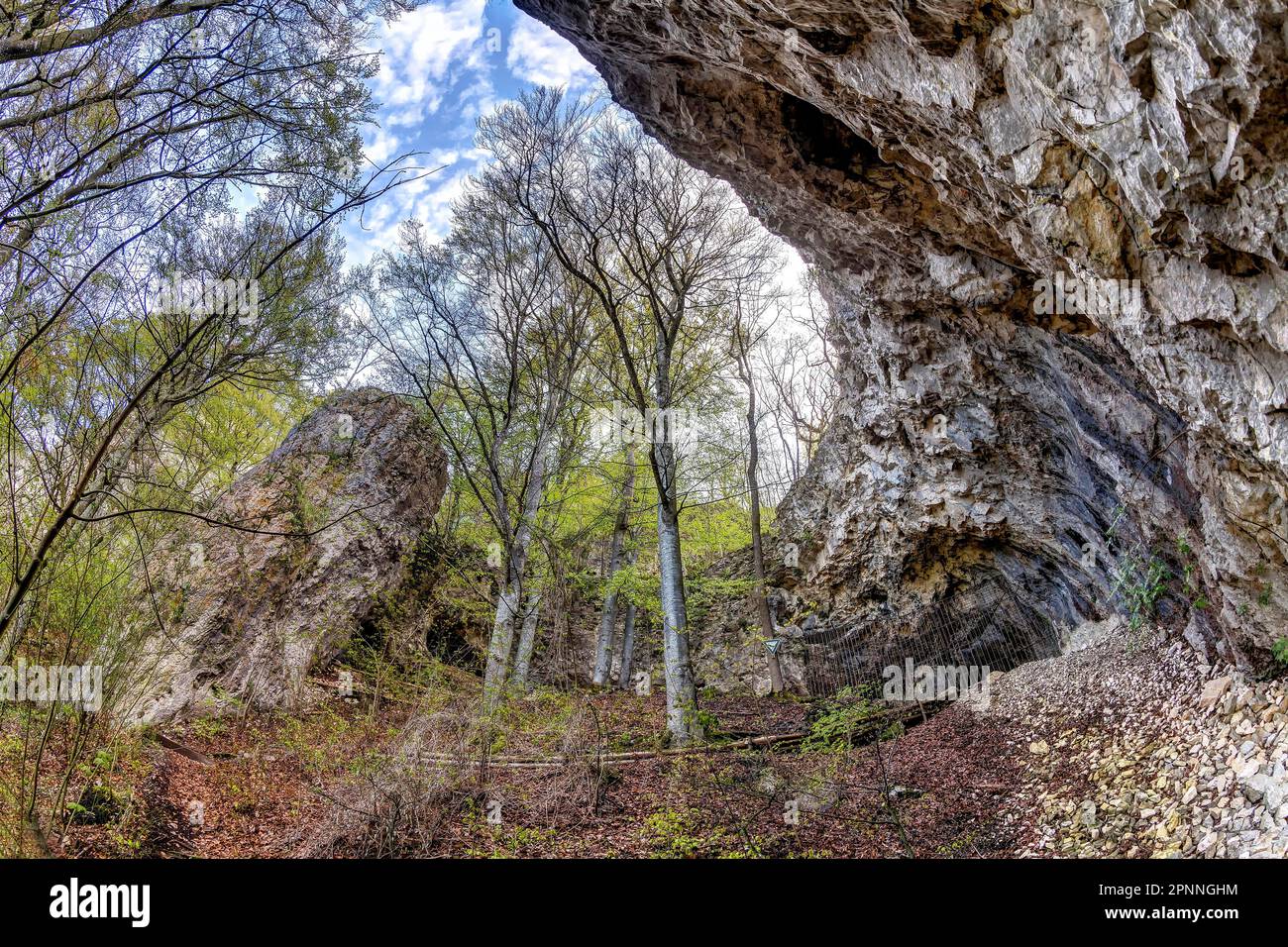 Eiszeithoehle Geissenkloesterle in the Achtal valley, site of important ...