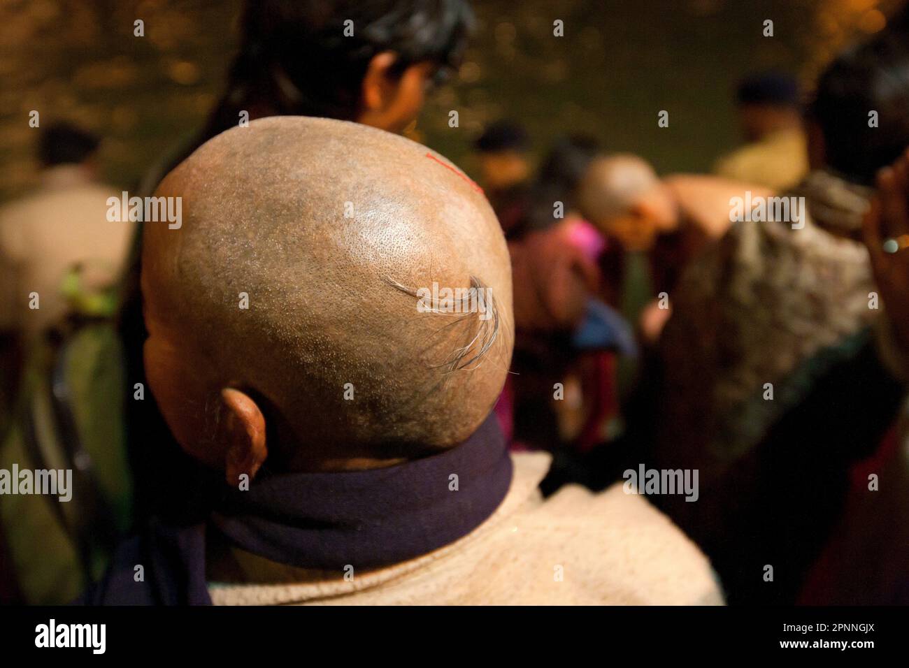 Head of a Pandit at Haridwar Stock Photo - Alamy