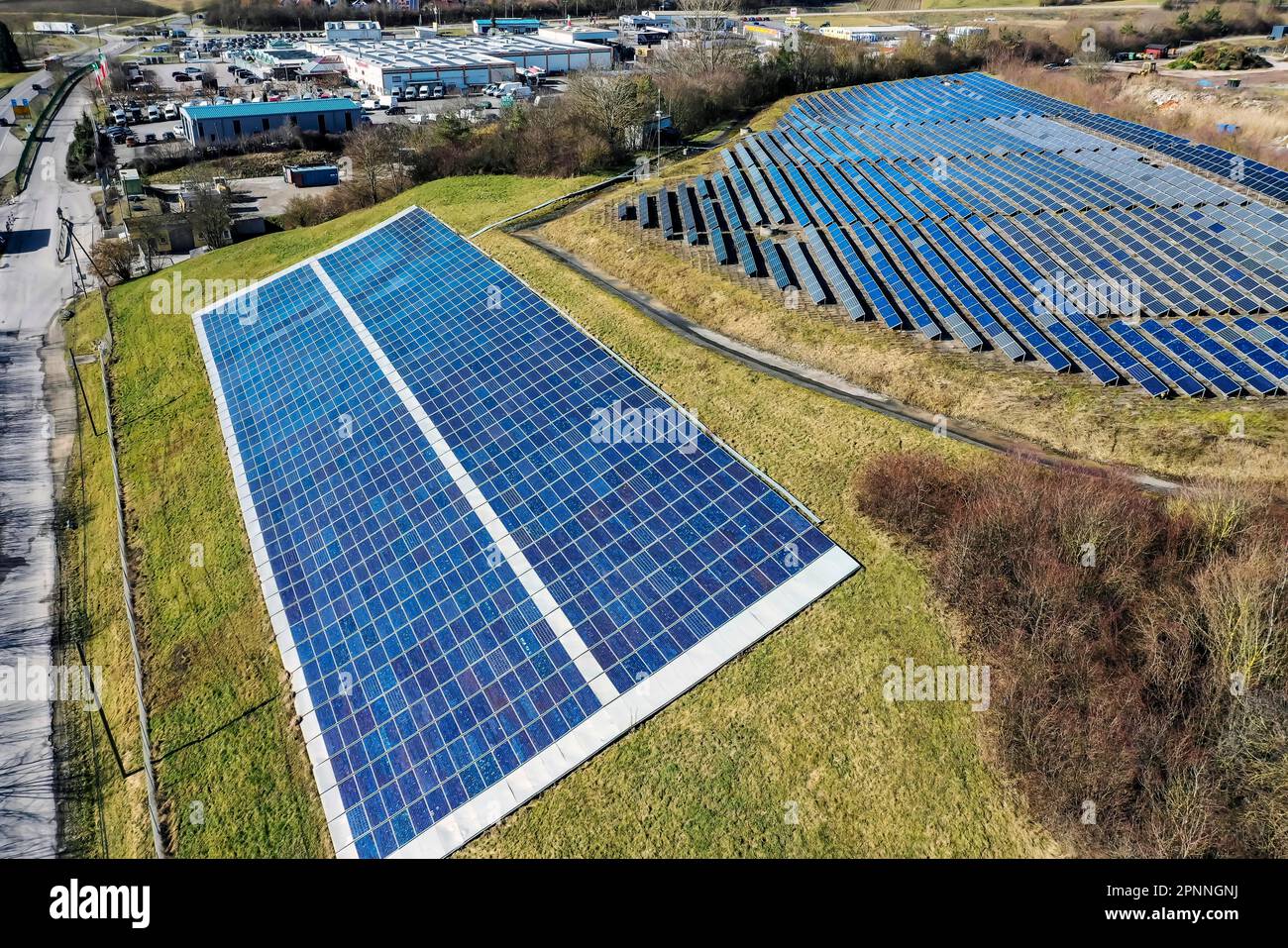 Solar park on a former landfill site hi-res stock photography and ...
