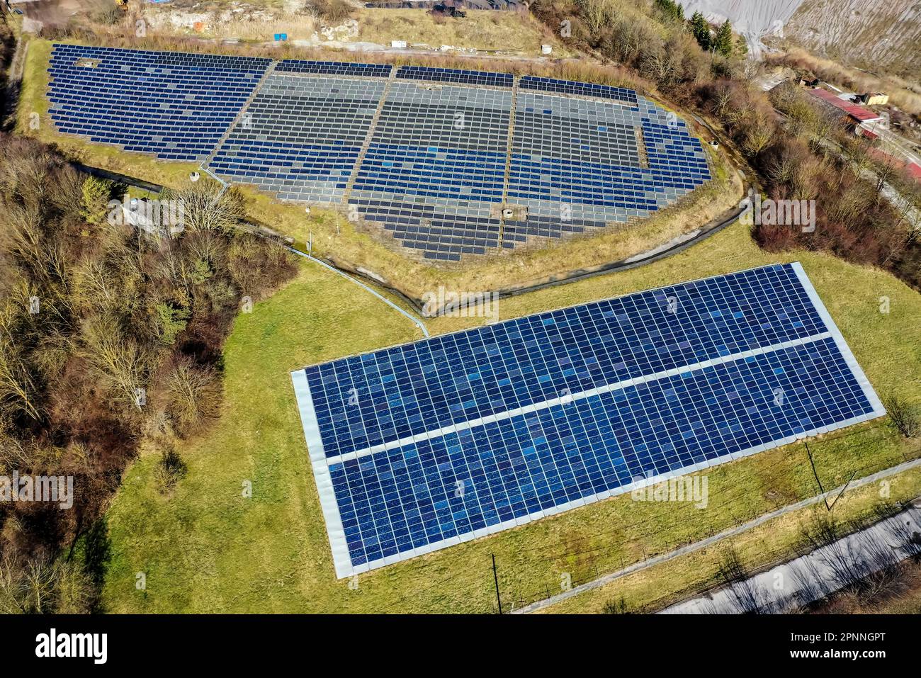 Solar park on a former landfill site hi-res stock photography and ...