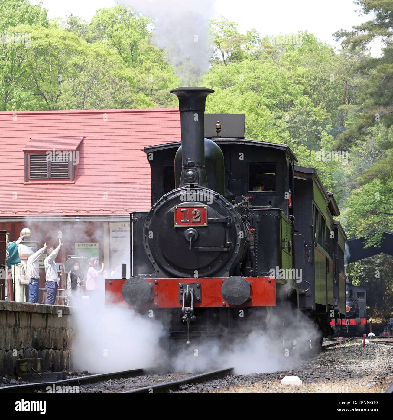 The oldest steam locomotive in Japan restarts its operation at Meiji Village Museum in Inuyama ...