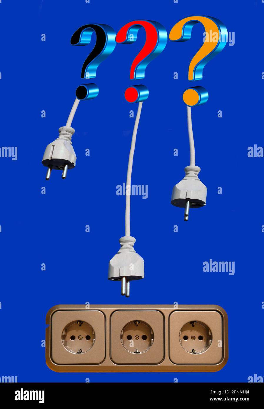 Symbolic image, power supply, lack of power lines, grid security ...