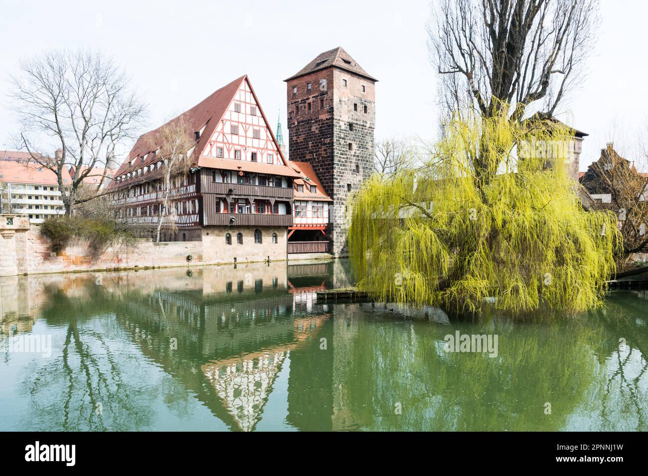 The Wasserturm (water tower) (built 13th century) and the Weinstadl ...