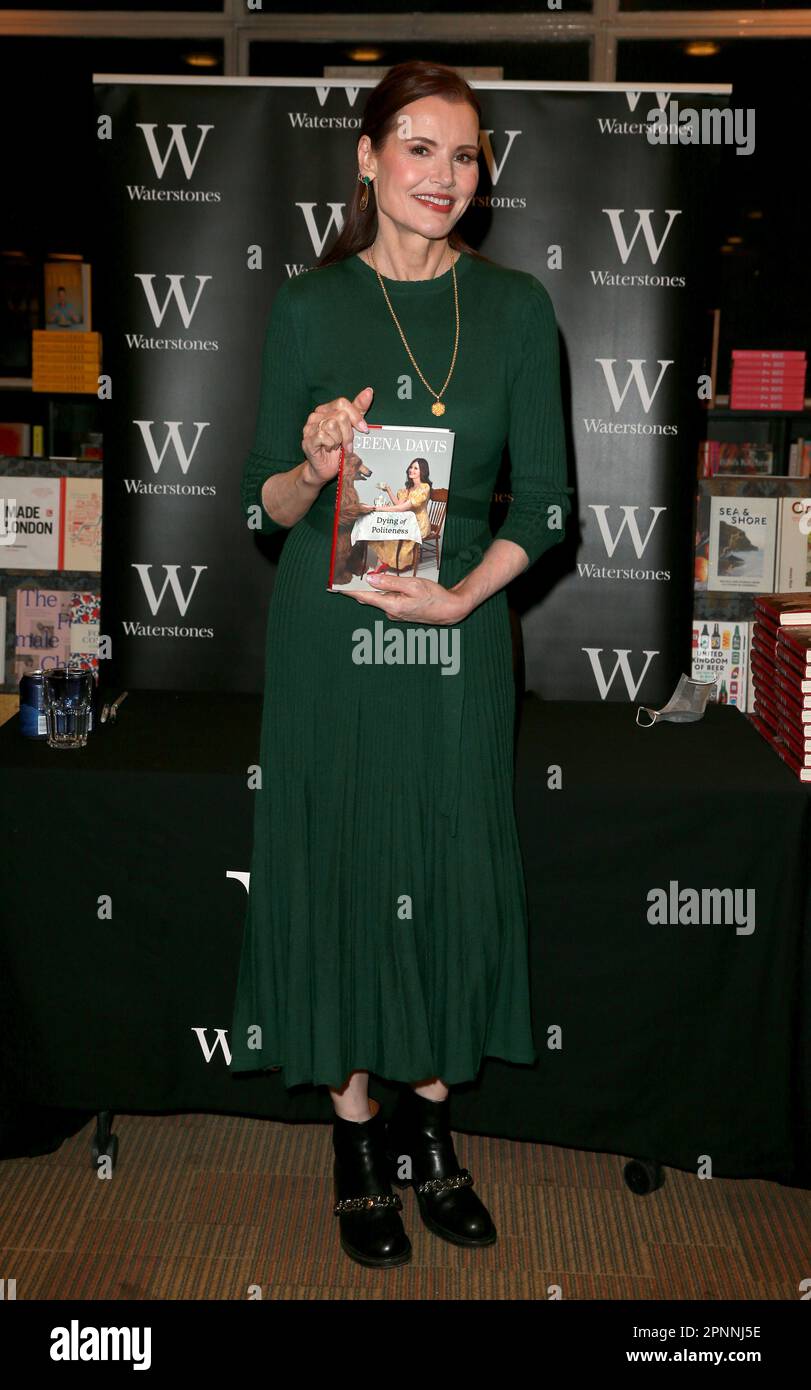 Geena Davis attends a signing of her new memoir Dying Of Politeness at ...