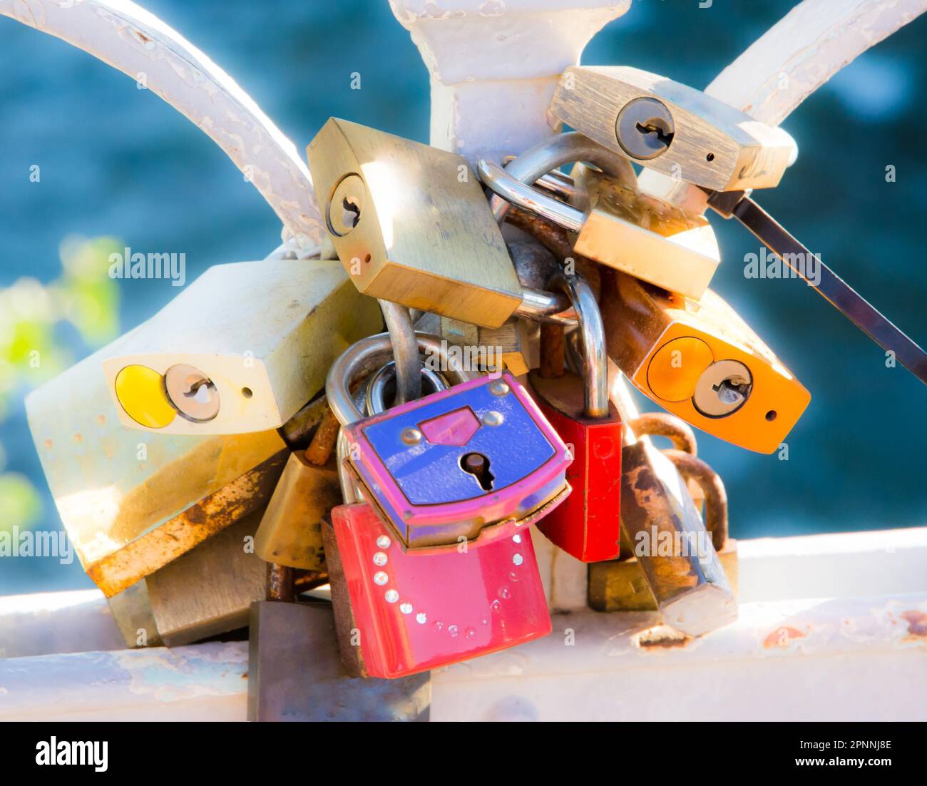 Locks of love - symbol for everlasting friendship Stock Photo - Alamy