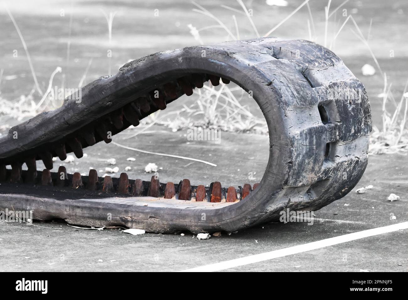 Industrial equipment track for tractor or farm gear, rubber track with ...