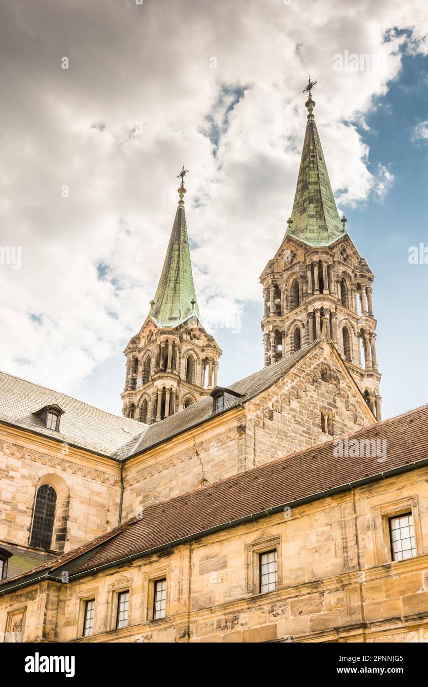 Towers of the cathedral of Bamberg Stock Photo - Alamy