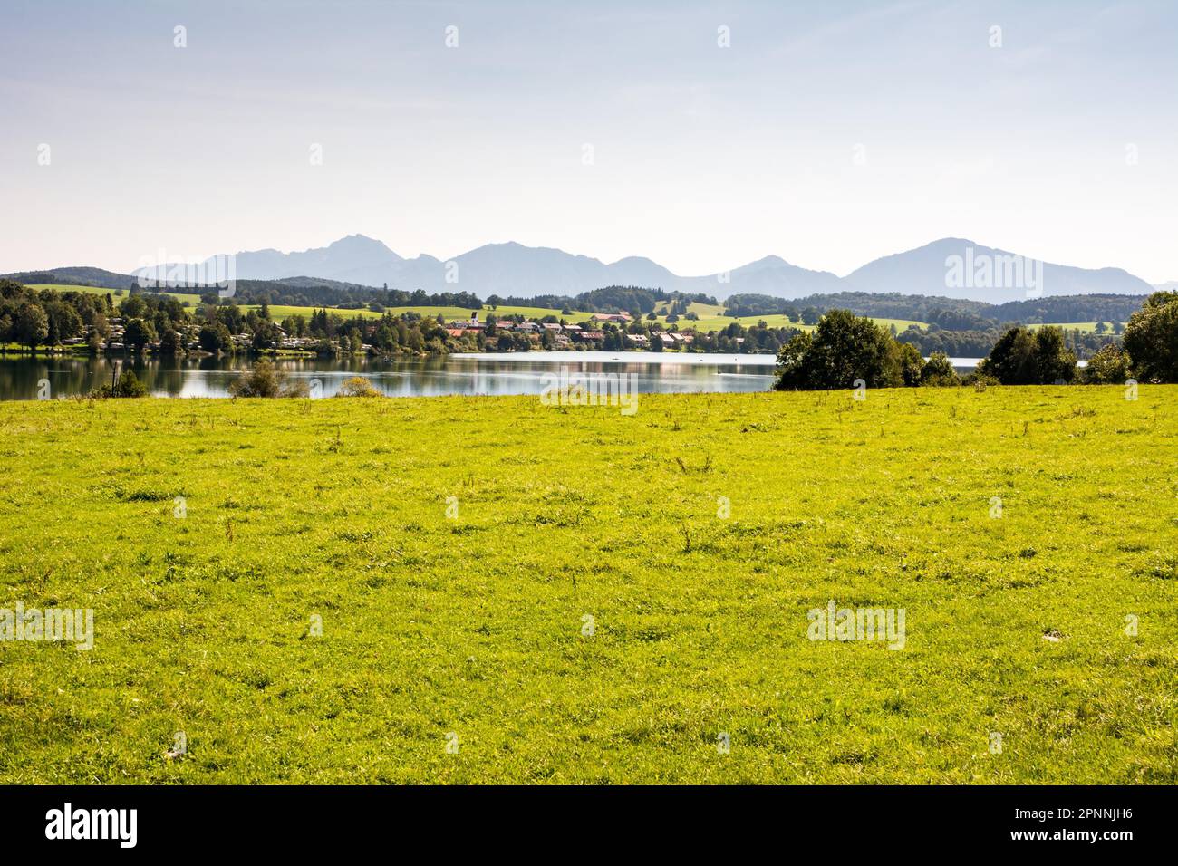 Lake Riegsee in Bavaria Germany Stock Photo - Alamy
