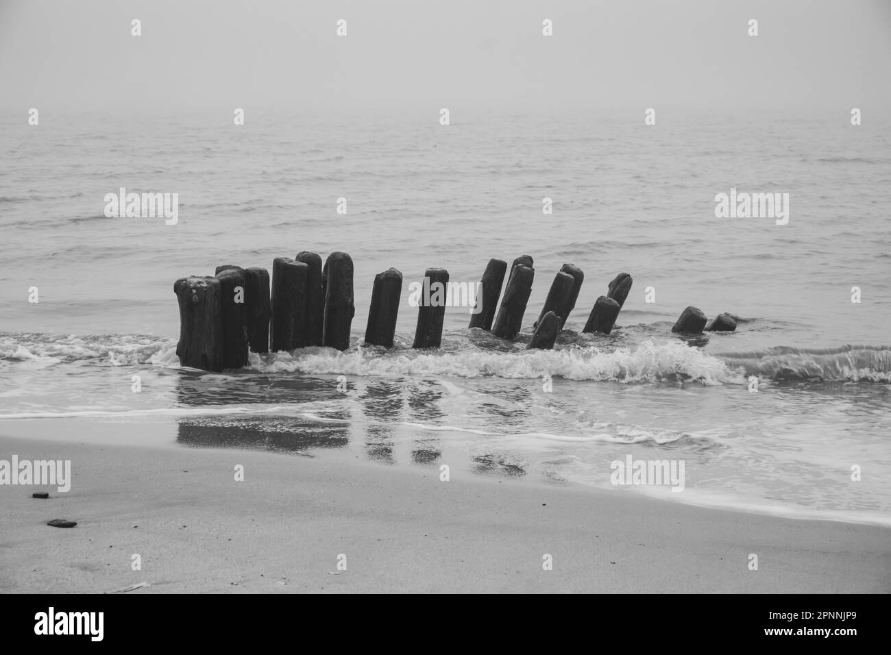 Groyne fog Black and White Stock Photos & Images - Alamy