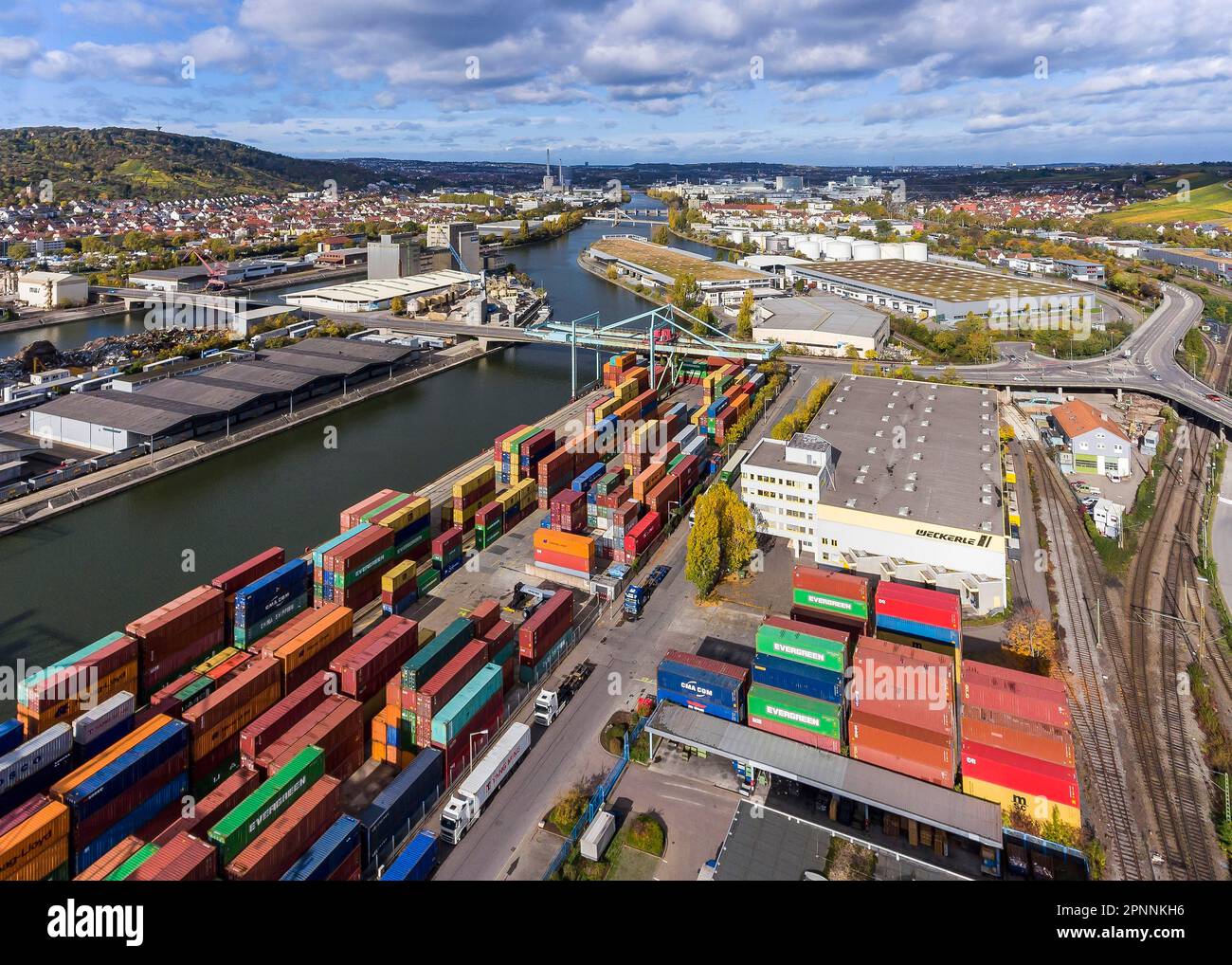 Container port stuttgart hi-res stock photography and images - Alamy