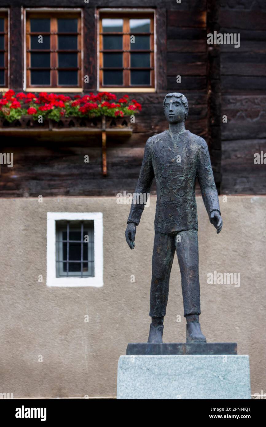 Monument to Cesar Ritz, also Caesar Ritz, the hotelier and founder of ...