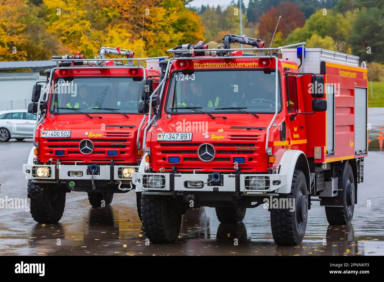 Fire brigade of the German Federal Armed Forces, fire engine type ...