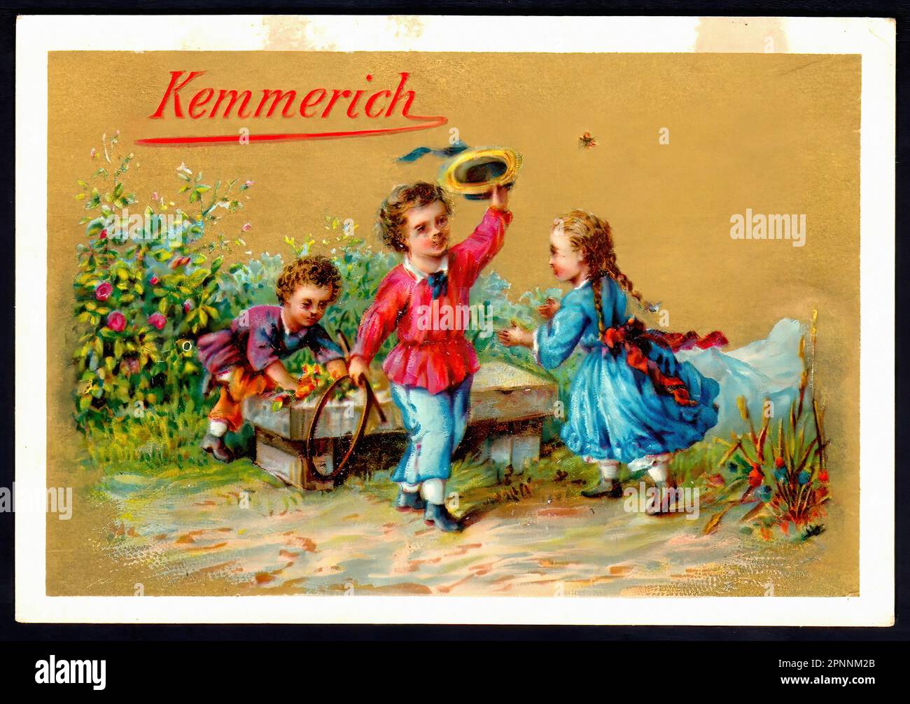 Children Playing 00003 - Vintage Dutch Trade Card, Belle Epoque Era ...