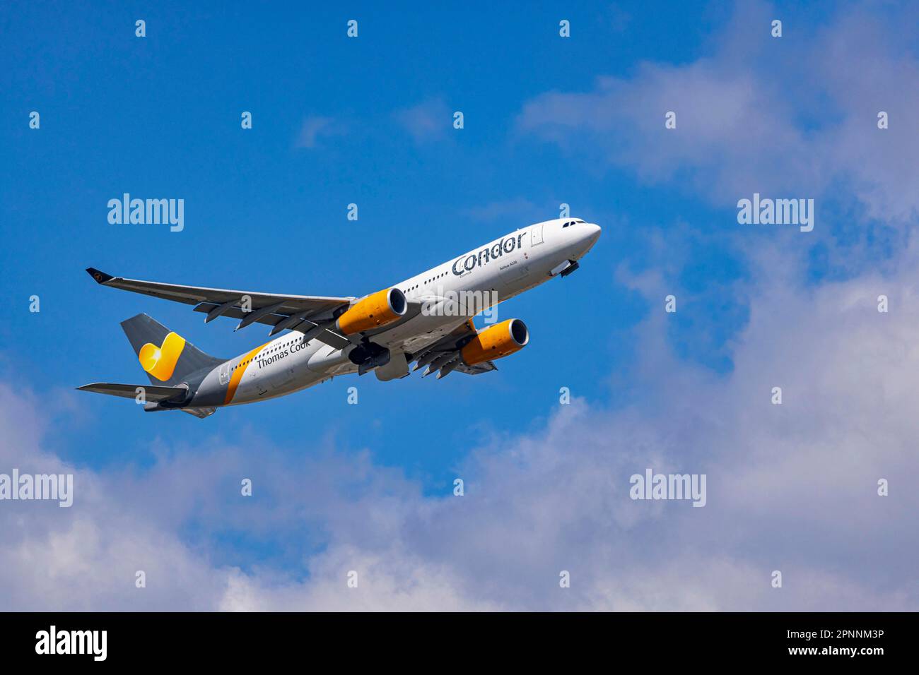 Airbus A330-200 of the airline Condor during take-off at Fraport ...