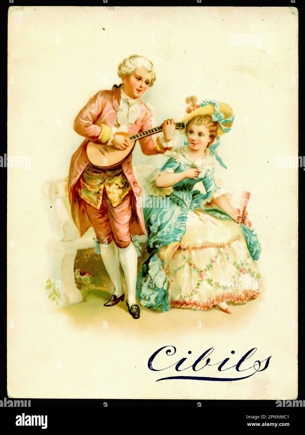 Courting Couples 6 - Vintage Cibils, Belle Epoque Era Stock Photo - Alamy