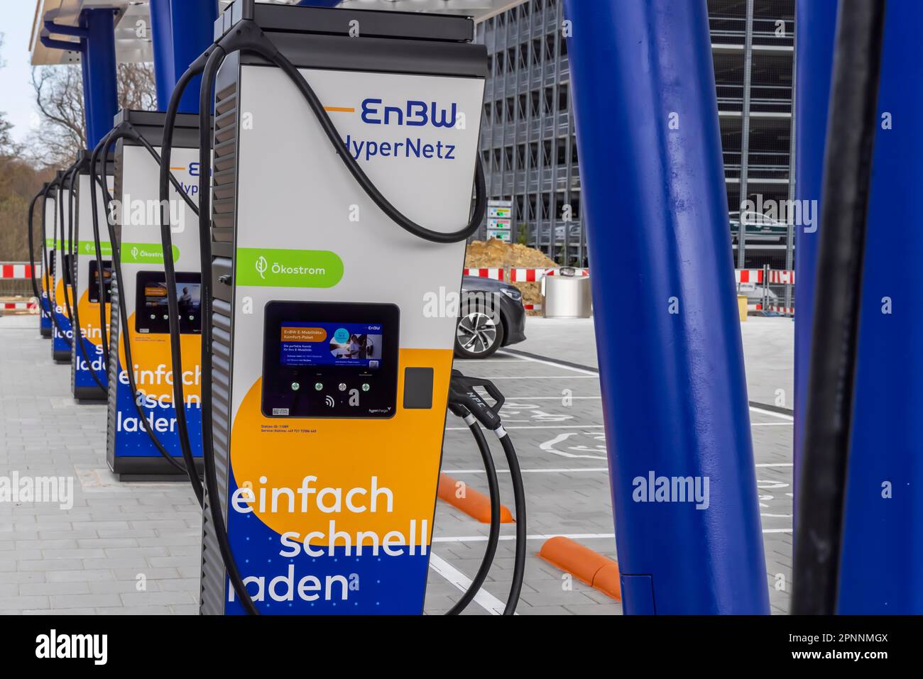 Fast charging park in the EnBW City, HyperNetz charging station for ...