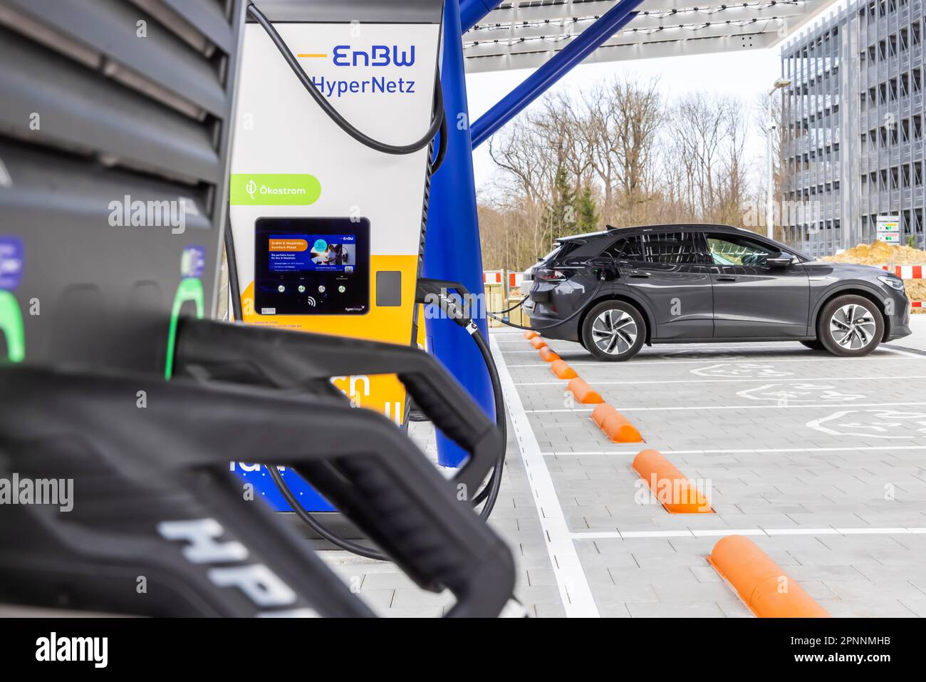 Fast charging park in the EnBW City, HyperNetz charging station for ...