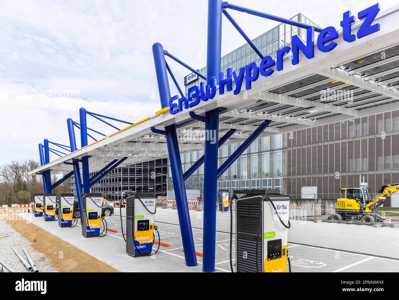 Fast charging park in the EnBW City, HyperNetz charging station for ...