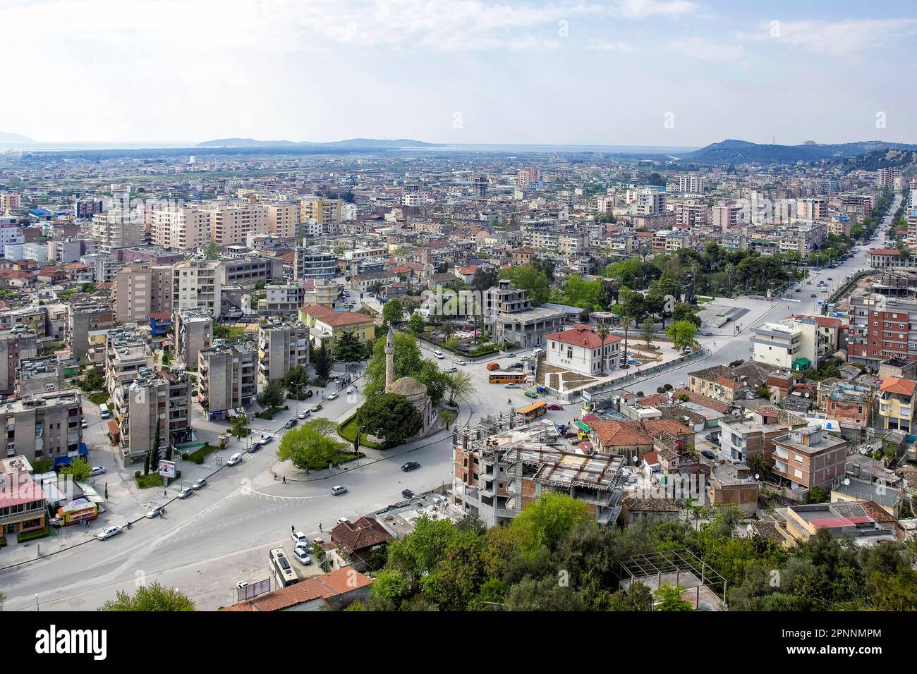 View of Vlora, city view, Vlora, Qark Vlora, Albania Stock Photo - Alamy