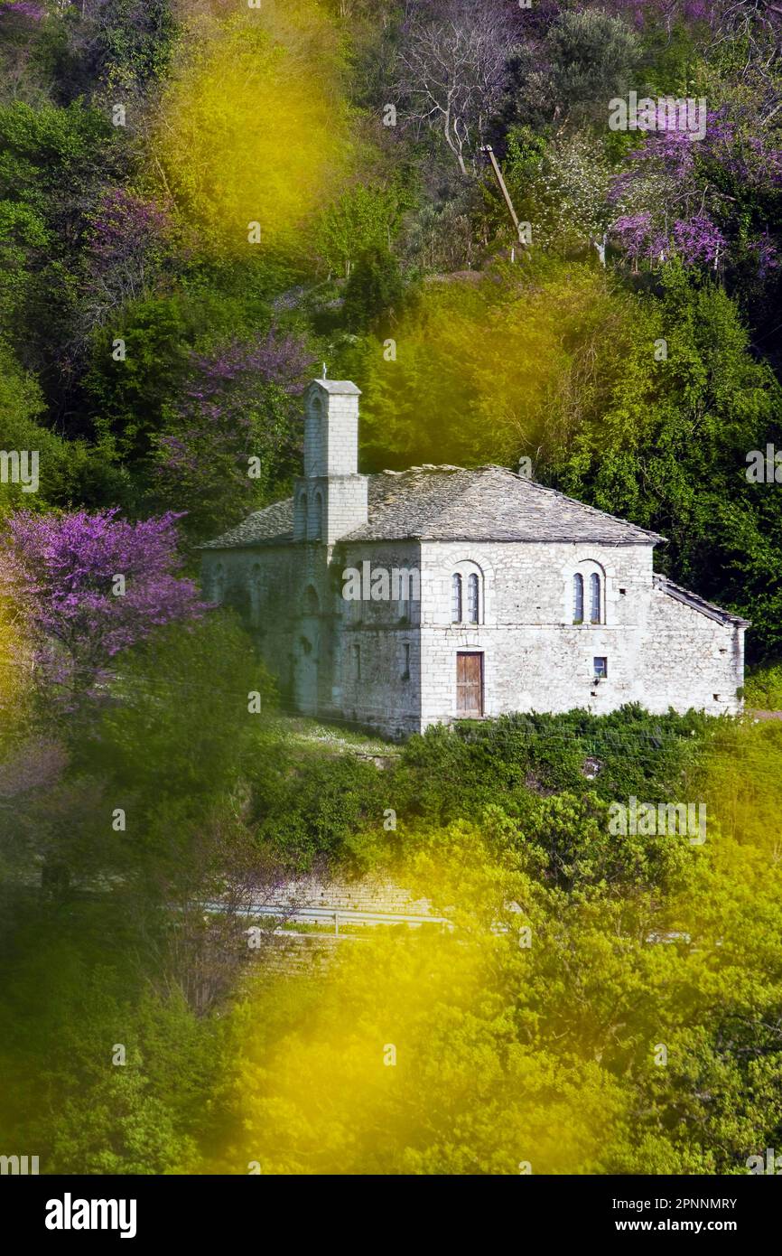 Church in a protected landscape area, Finiq, Albania Stock Photo - Alamy