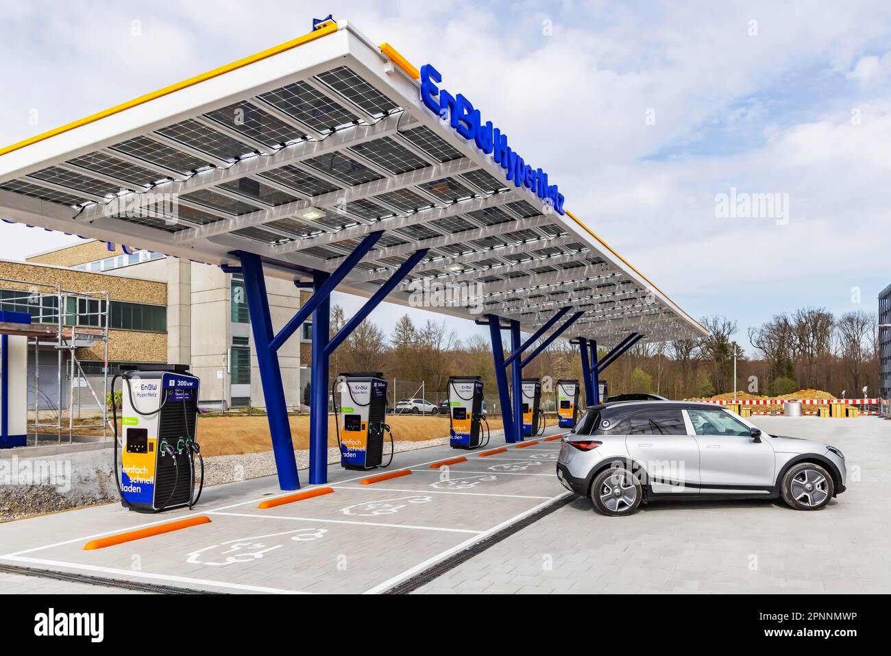 Fast charging park in the EnBW City, HyperNetz charging station for ...