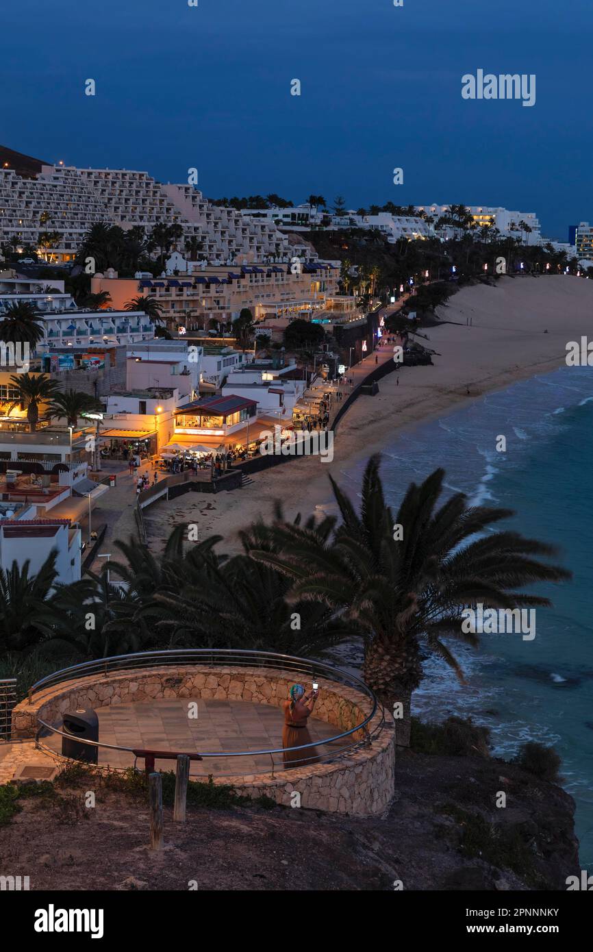 Morro Jable with Playa del Matorral, Jandia Peninsula, Fuerteventura ...