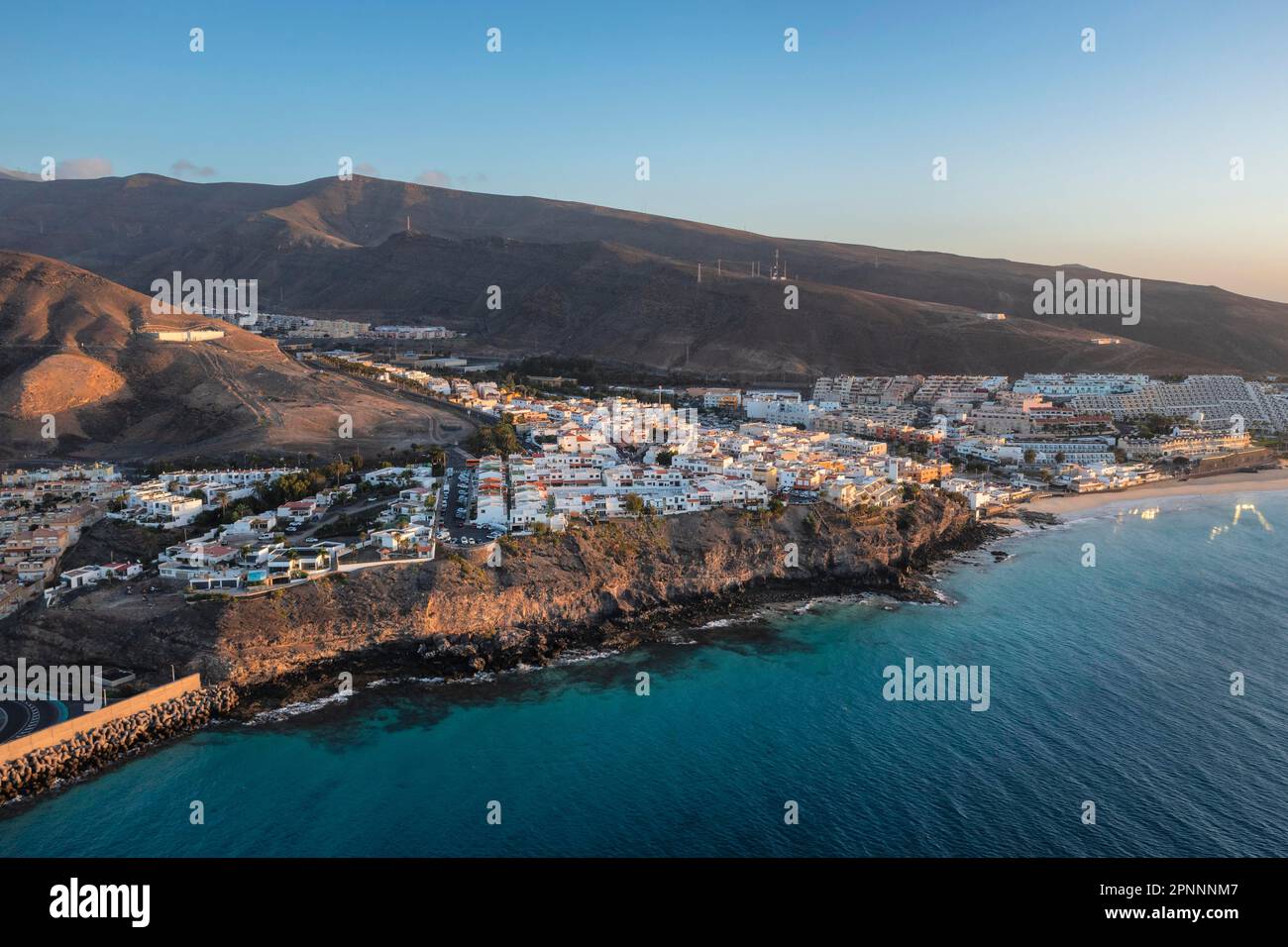 Morro Jable with Playa del Matorral, Jandia Peninsula, Fuerteventura ...