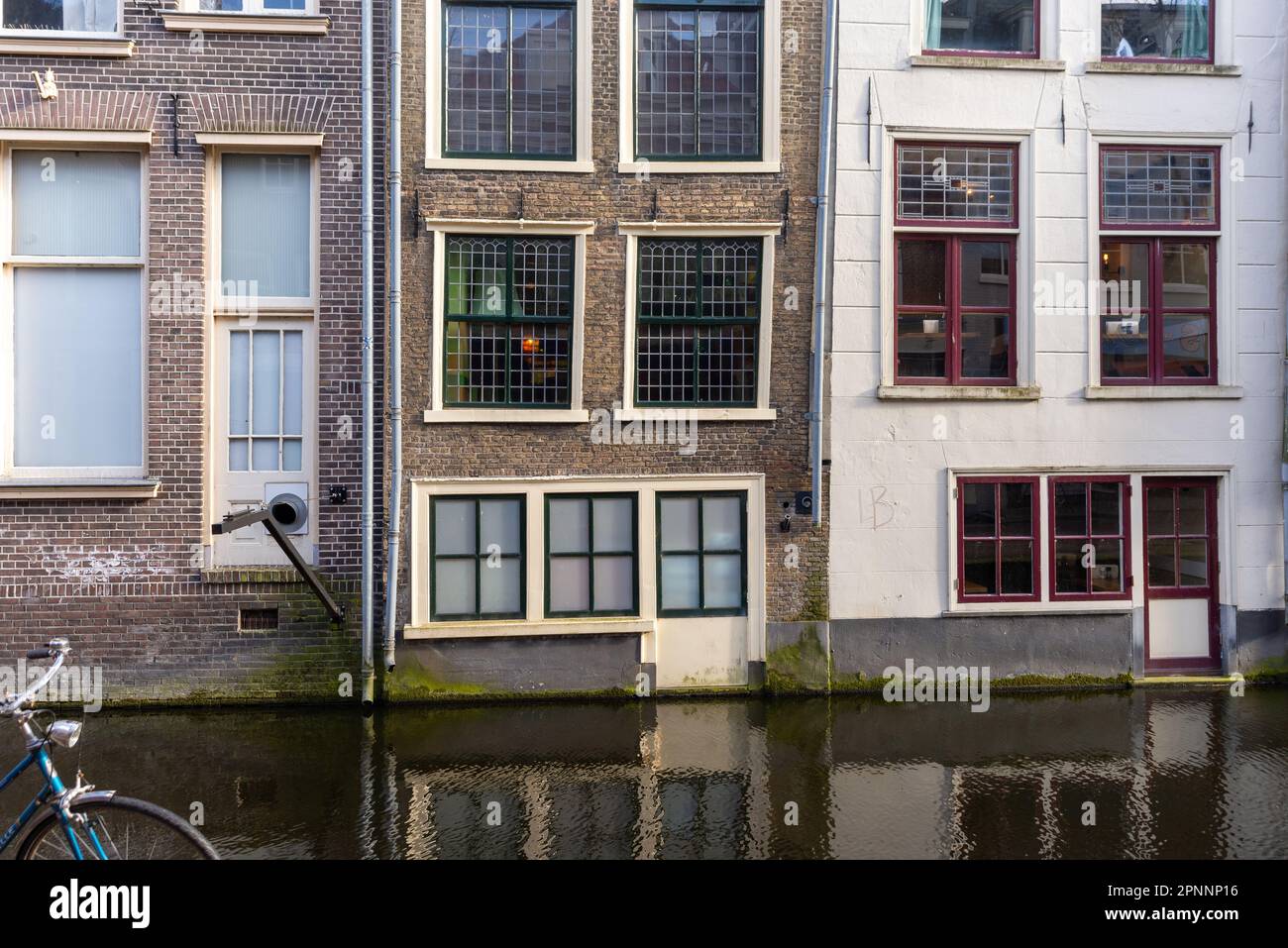 19 April 2023, Delft, Netherlands, Central area street with eateries ...