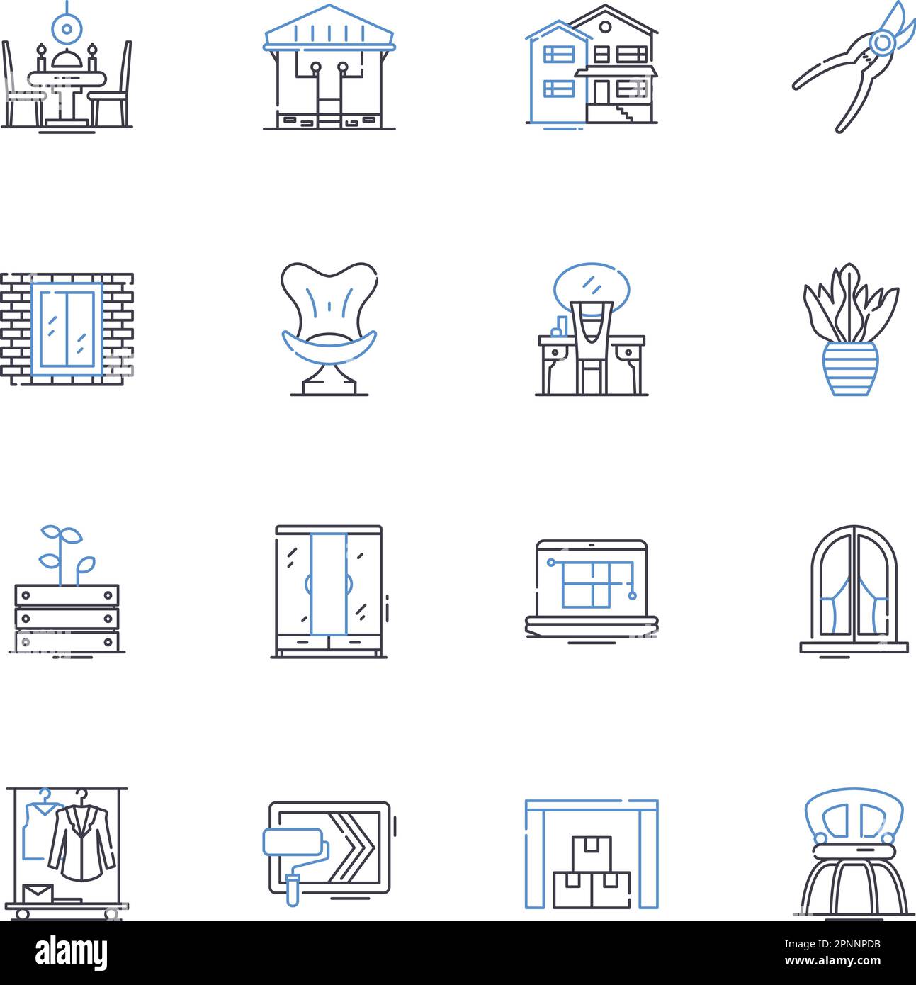 Modernization line icons collection. Progress, Evolution, Advancement ...