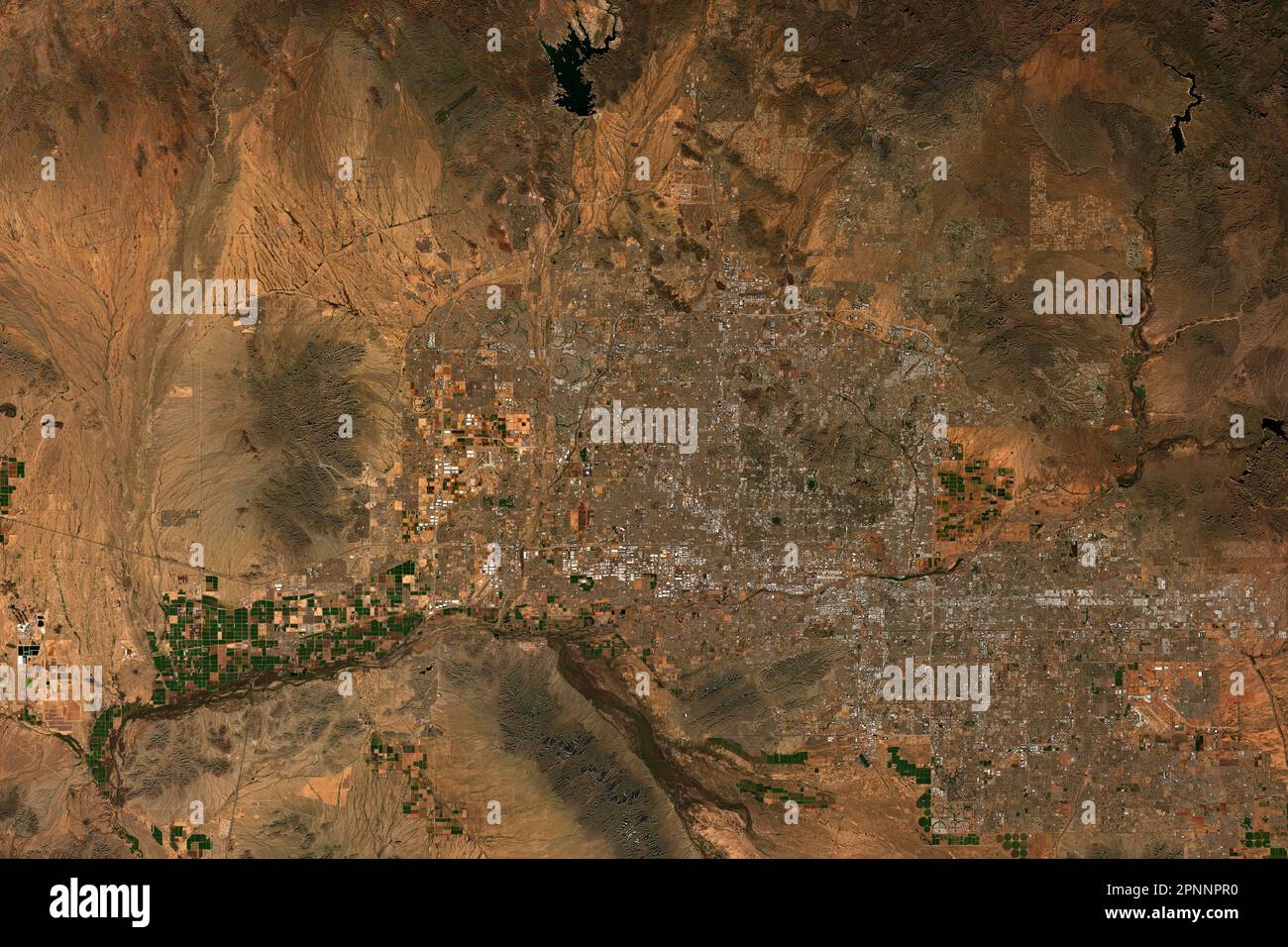 Phoenix in Arizona, USA seen from space - contains modified Copernicus ...