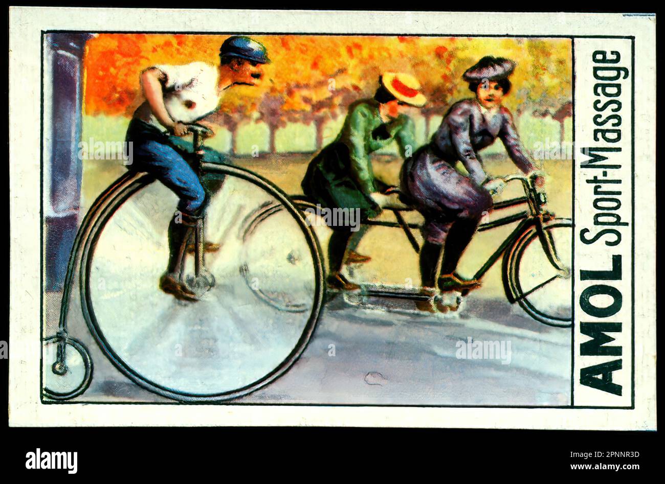 Bicycles, 1885 - Vintage GermanTradecard Stock Photo - Alamy