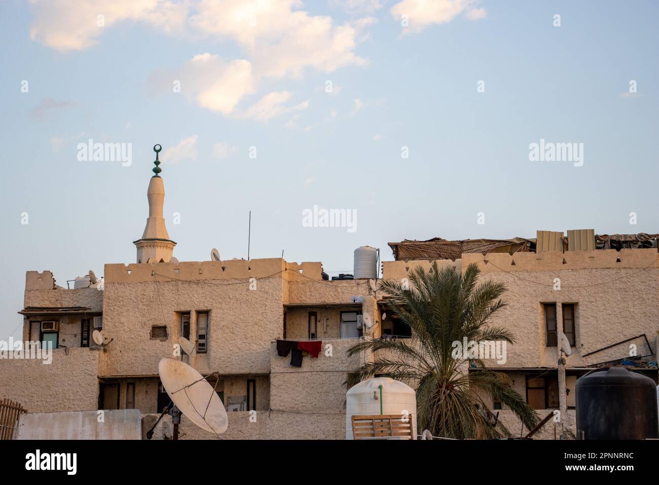 sunset on roof of buildings in Egypt Stock Photo - Alamy