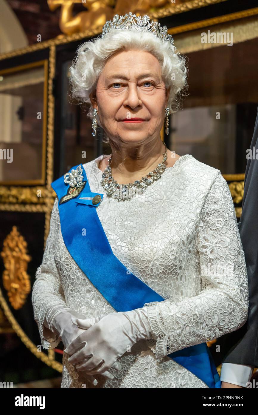 Shah Alam, Malaysia - April 17,2023 : Queen Elizabeth II's wax figure ...