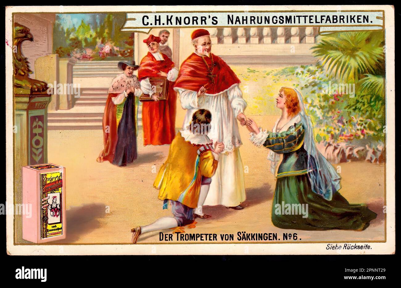 Der Trompeter von Säkkingen - Vintage German Tradecard Stock Photo - Alamy