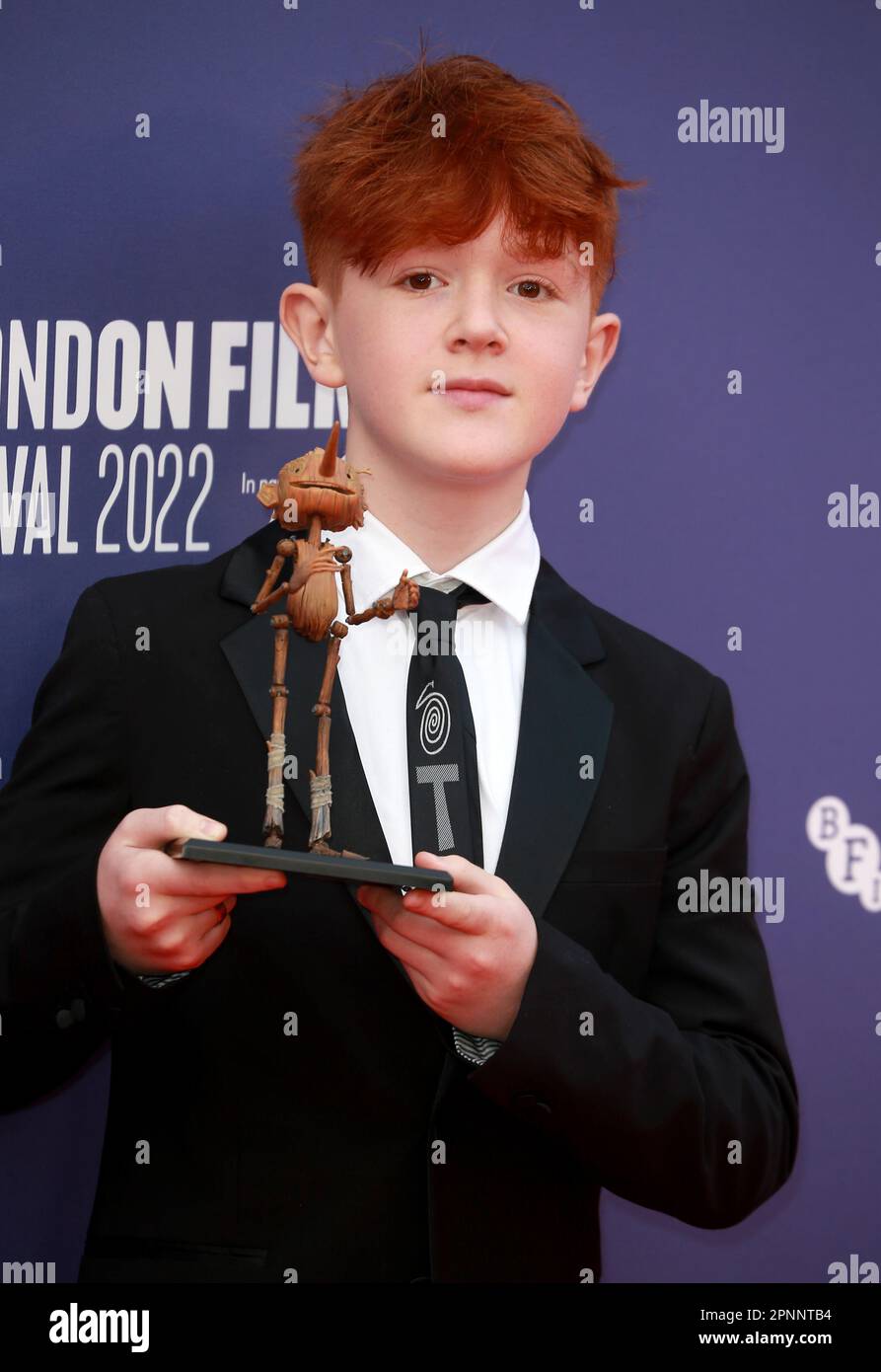 Gregory Mann attends the "Guillermo Del Toro's Pinocchio" world premiere during the 66th BFI ...