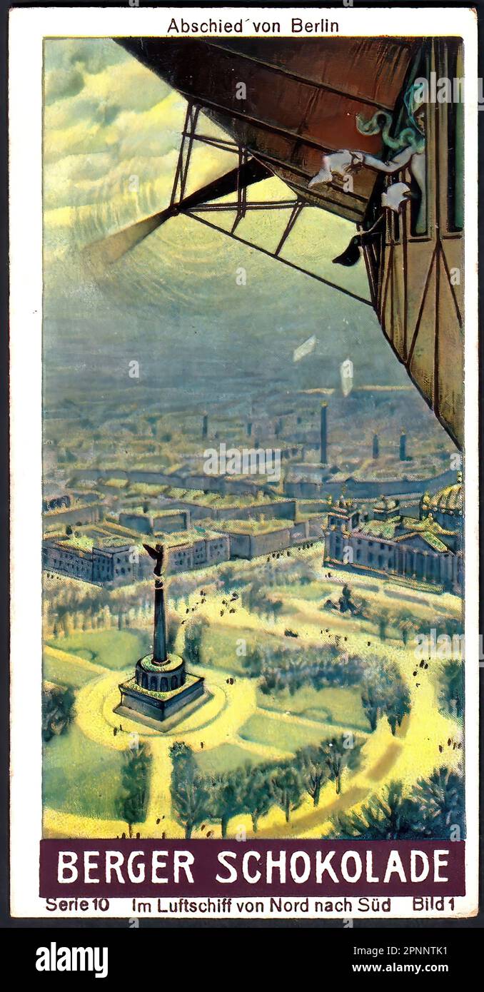 Farewell Berlin - Vintage German Tradecard Stock Photo - Alamy