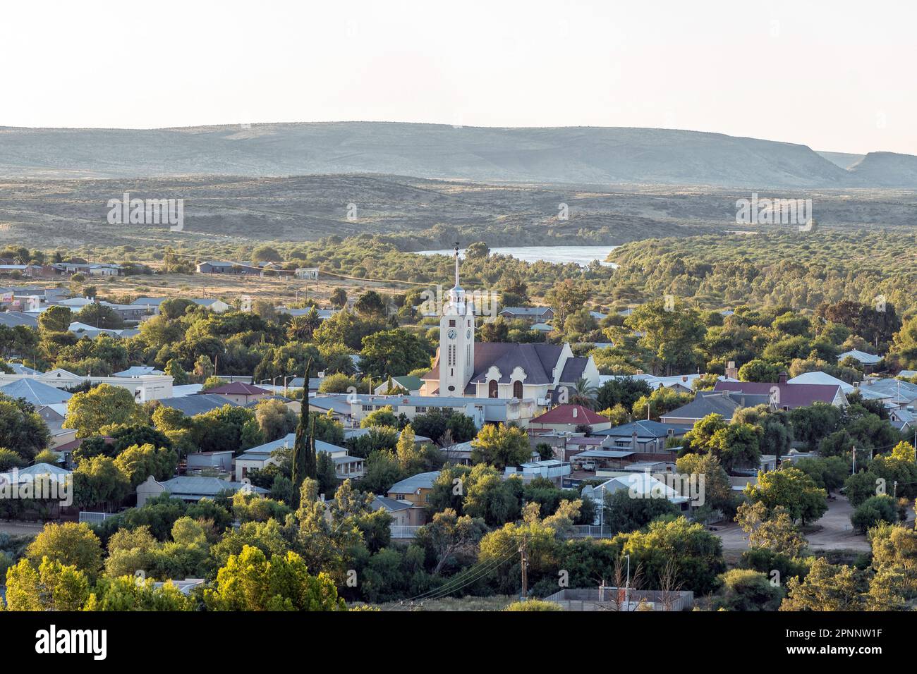 Prieska, South Africa - Feb 28 2023: Prieska as seen from Koppie Nature ...
