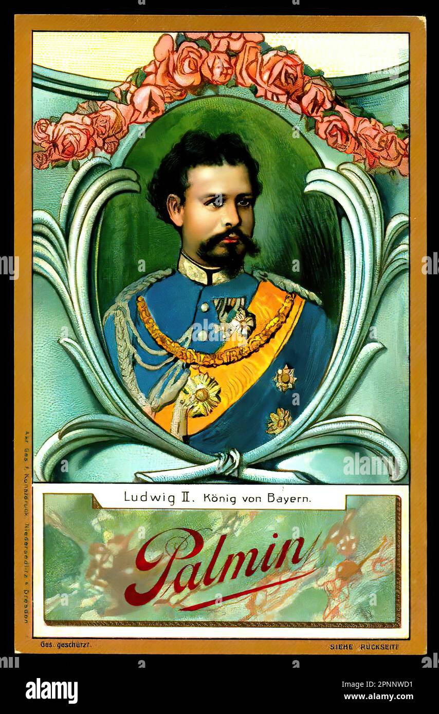 King Ludwig & His Castles 001 - Vintage Palmin Stock Photo - Alamy